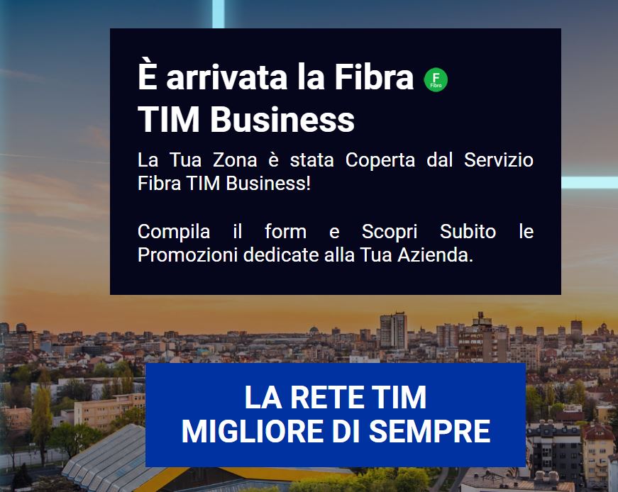 Nuove coperture Fibra Tim Business